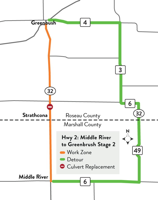 Hwy 32 north of Middle River - MnDOT